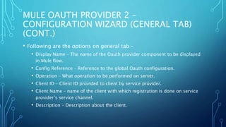 Mule OAuth 2 Provider module | PPT