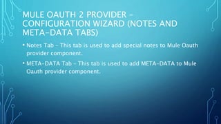 Mule OAuth 2 Provider module | PPT