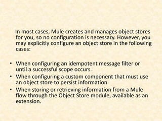 Mule object stores | PPT