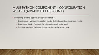 Mule Python component | PPT