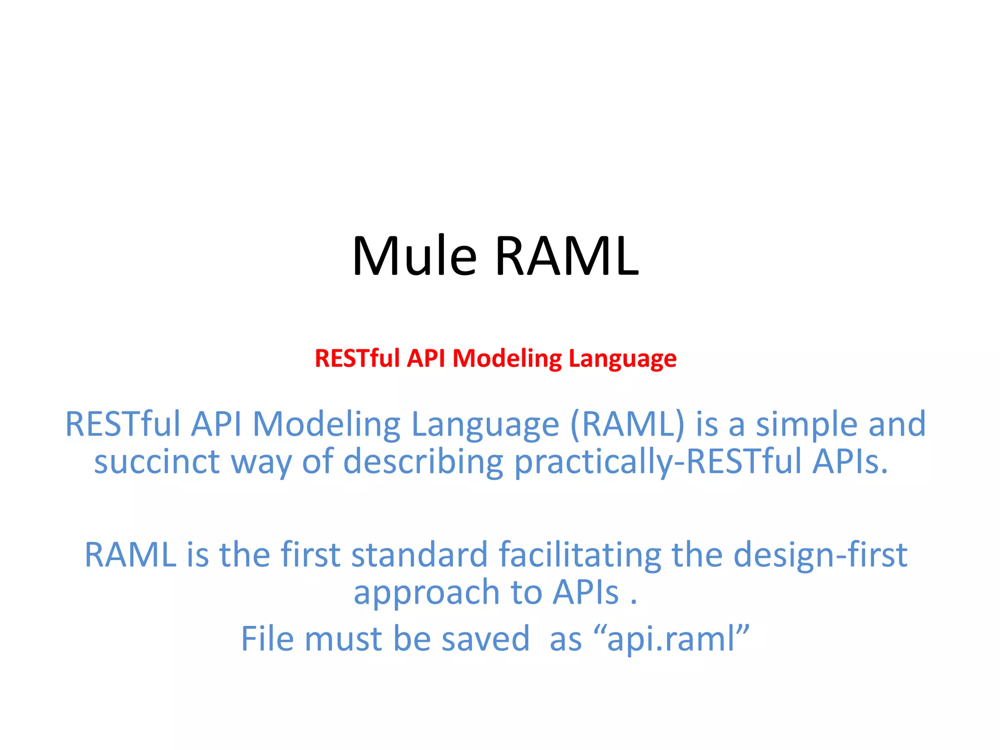 Mule raml | PPT