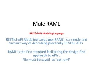 Mule raml | PPT