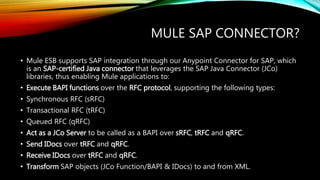 Mule SAP connector | PPTX | Computer Networking | Computing