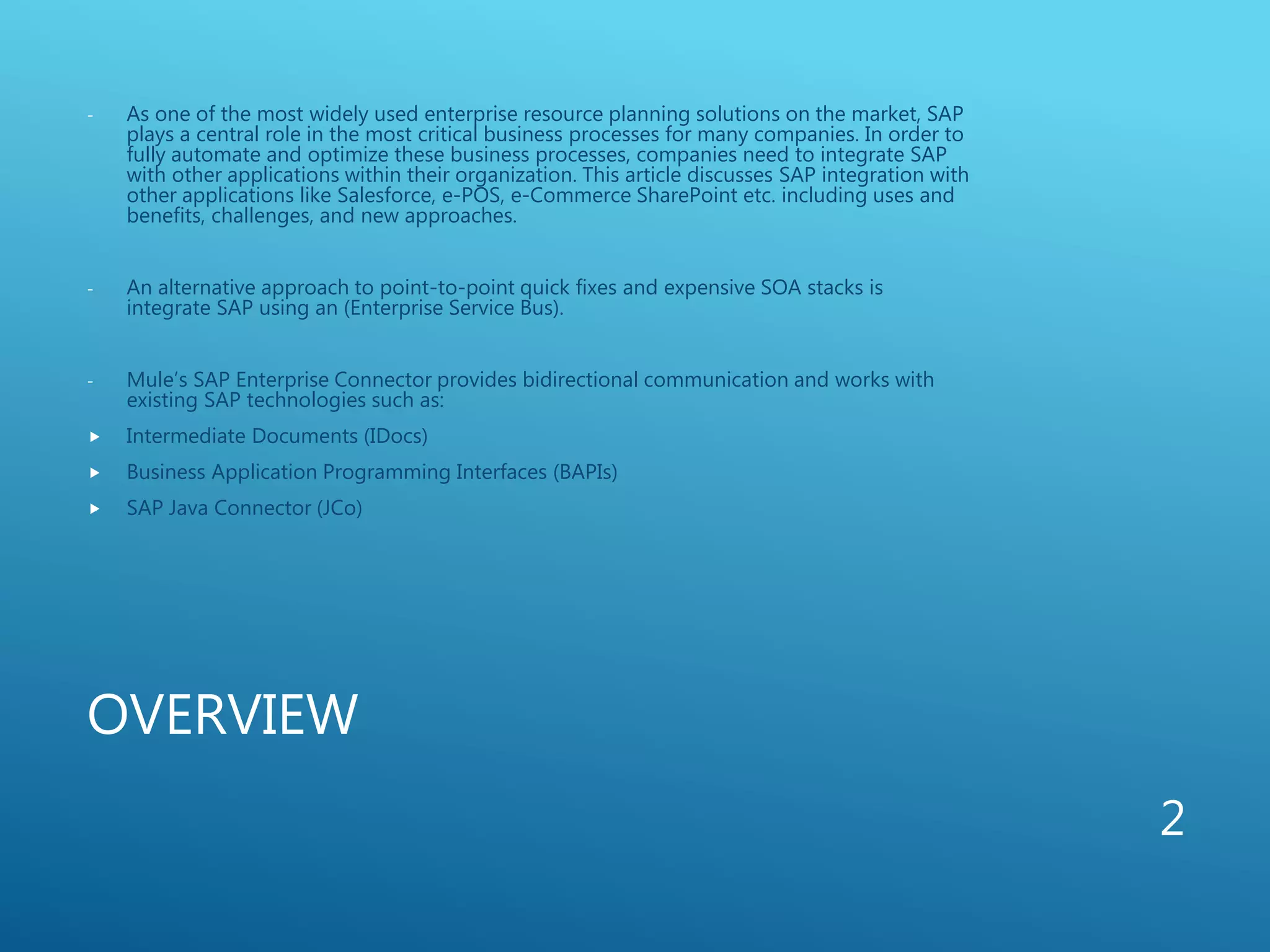 Mule Sap Connector Ppt