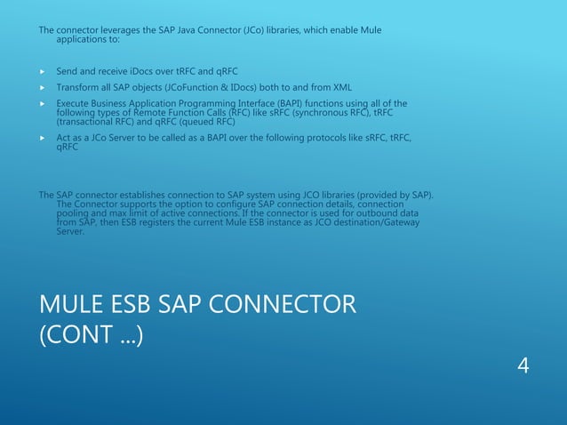 Mule sap connector | PPT