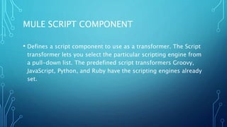 Mule Script Component | PPT