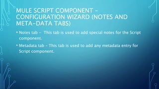 Mule Script Component | PPT