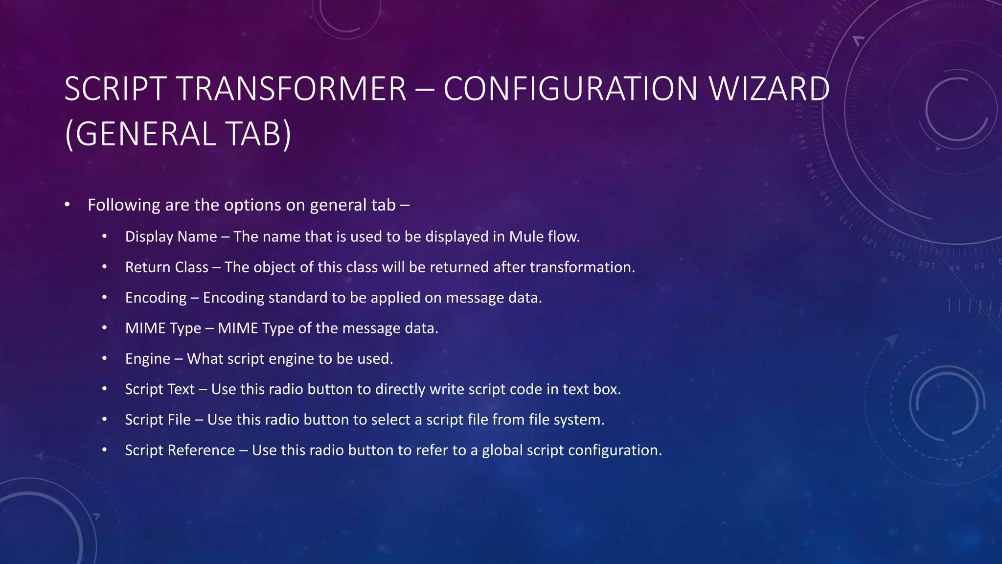 Mule Script Transformer PPT Mule Script Transformer PPT