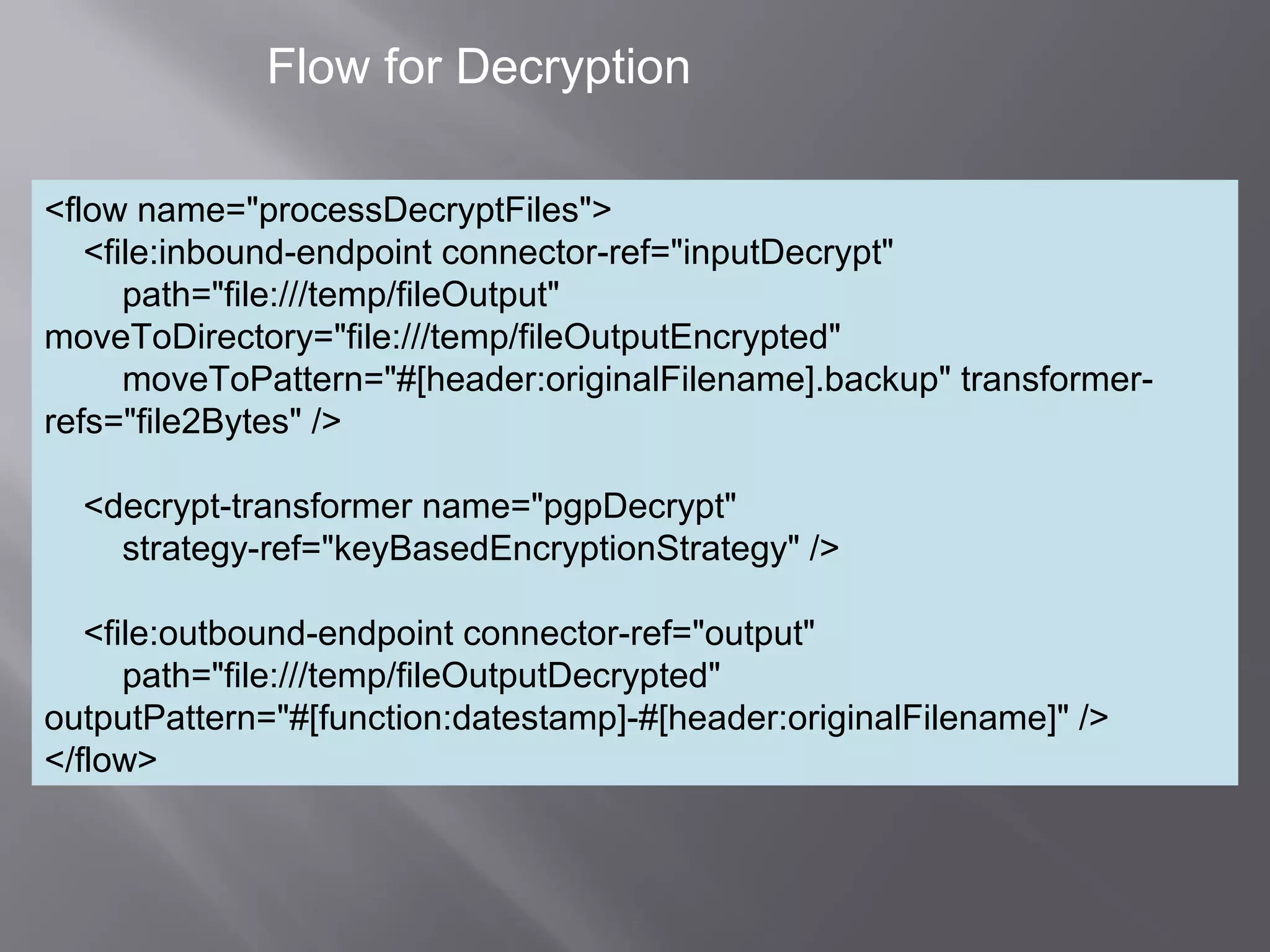 Mule security pgp with Example | PPT