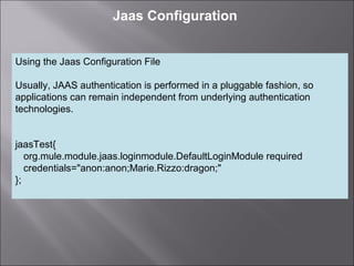 Mule security jaas | PPT