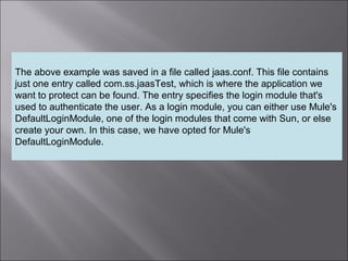 Mule security jaas | PPT