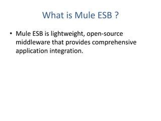 A Short Introduction of Mule ESB | PPT
