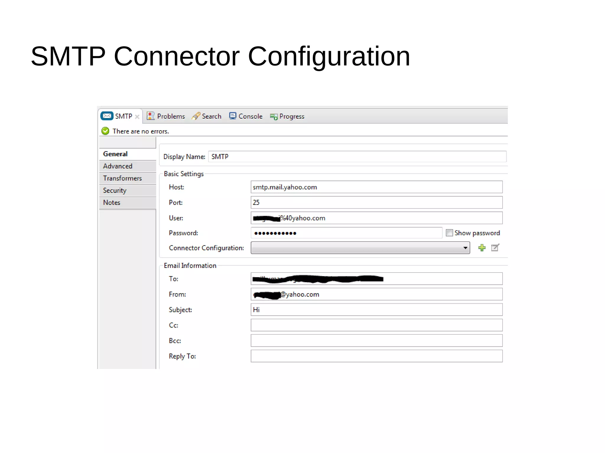 Mule ESB SMTP Connector Integration | ODP