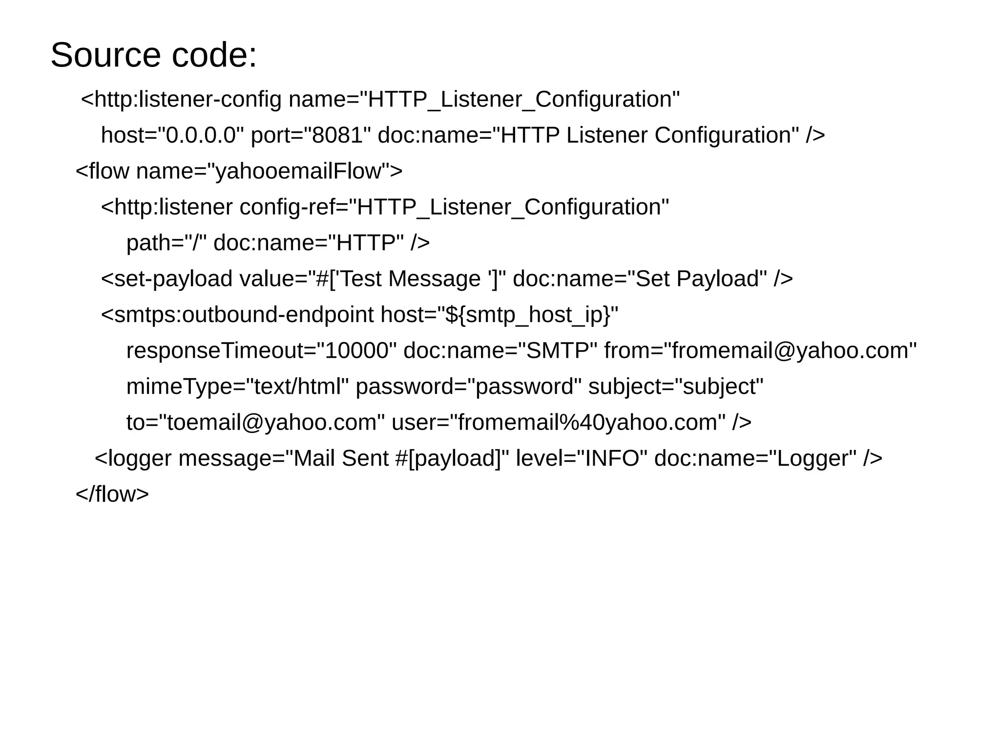Mule ESB SMTP Connector Integration | ODP