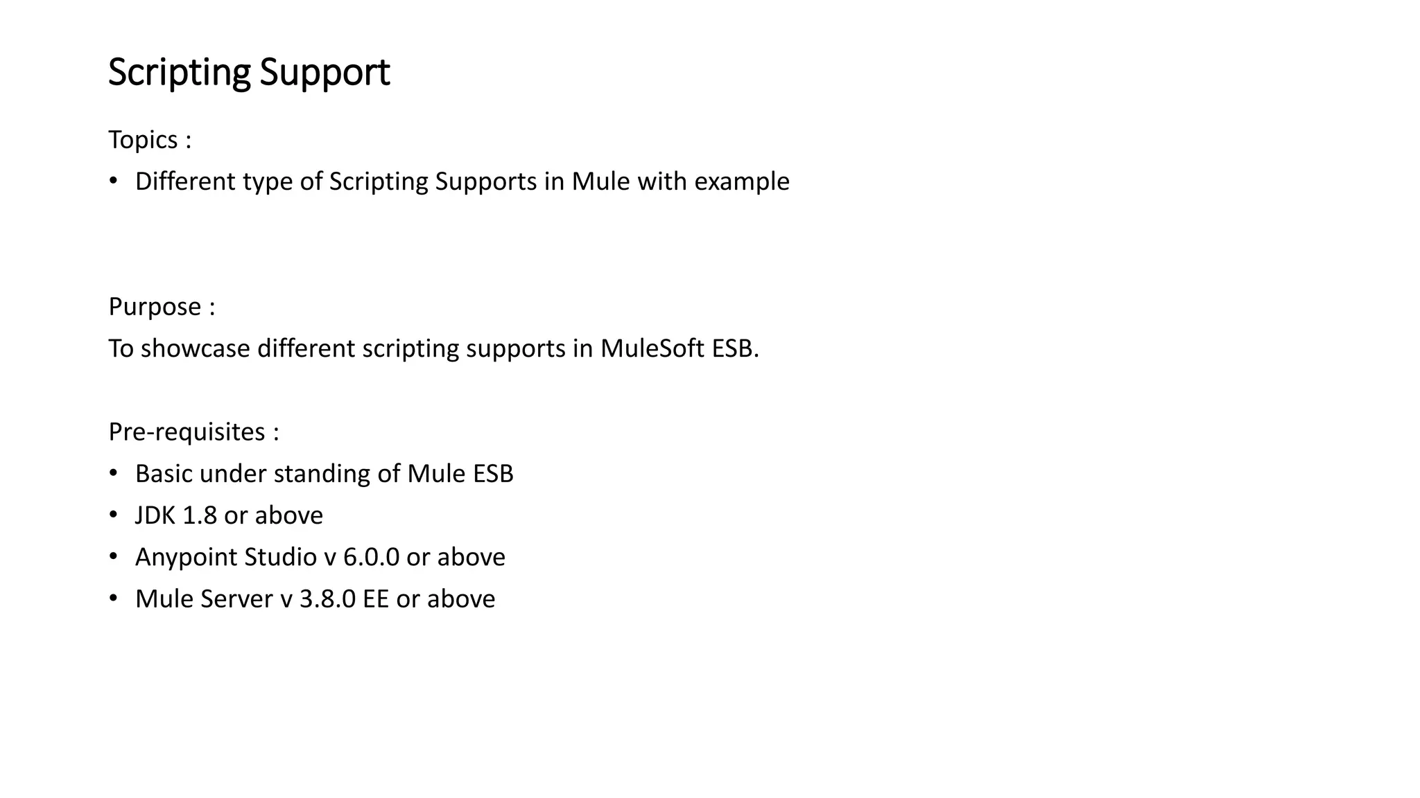 MuleSoft ESB Scripting Example | PPTX