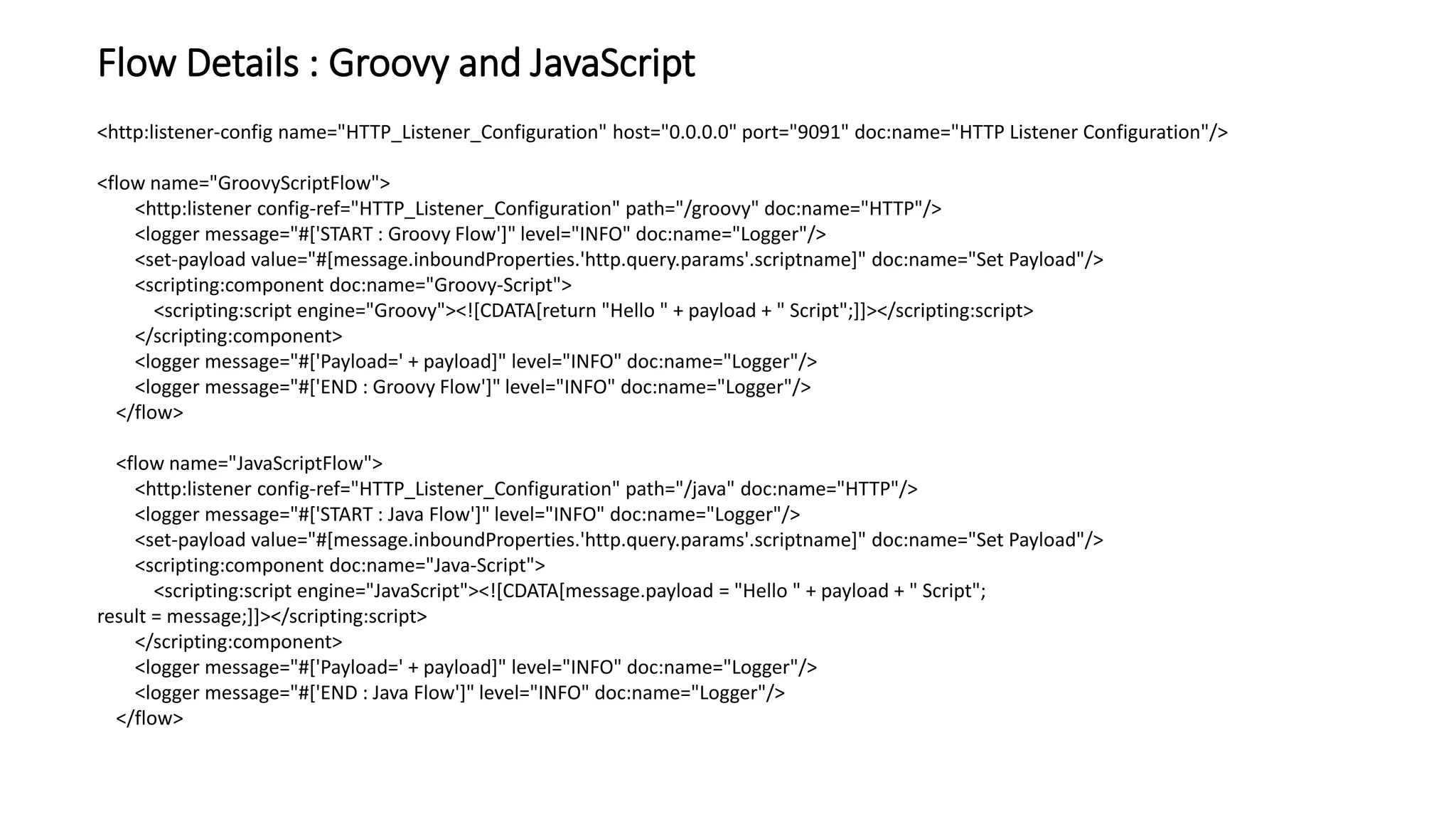 MuleSoft ESB Scripting Example | PPTX