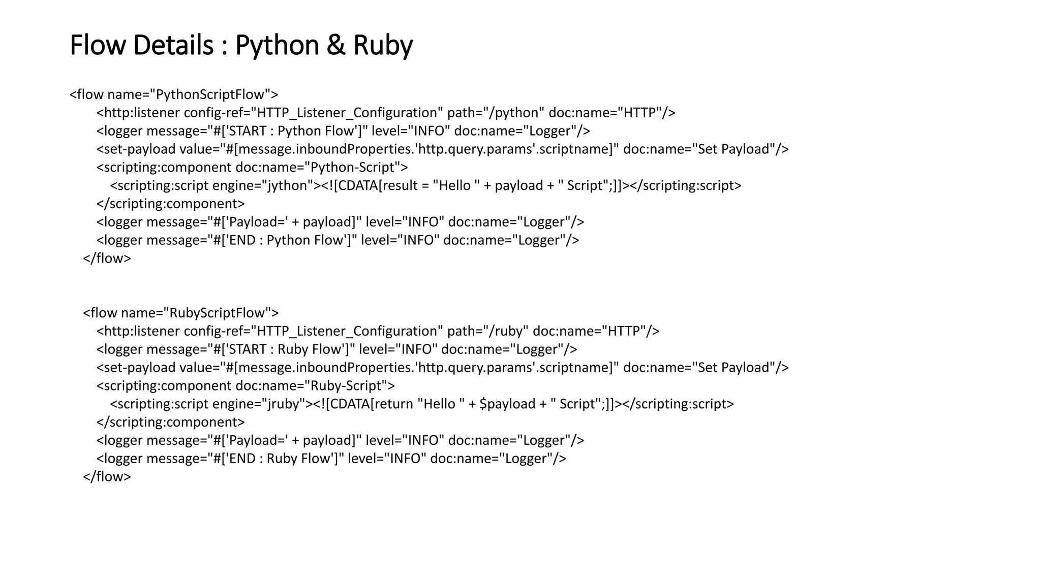 MuleSoft ESB Scripting Example | PPTX