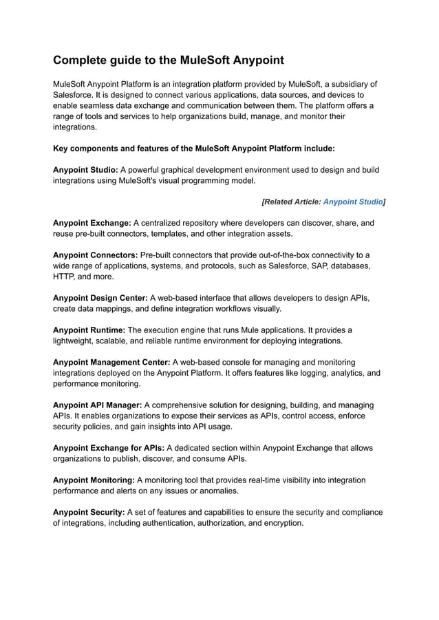 MuleSoft Anypoint Platform.pdf | Cloud Computing | Internet
