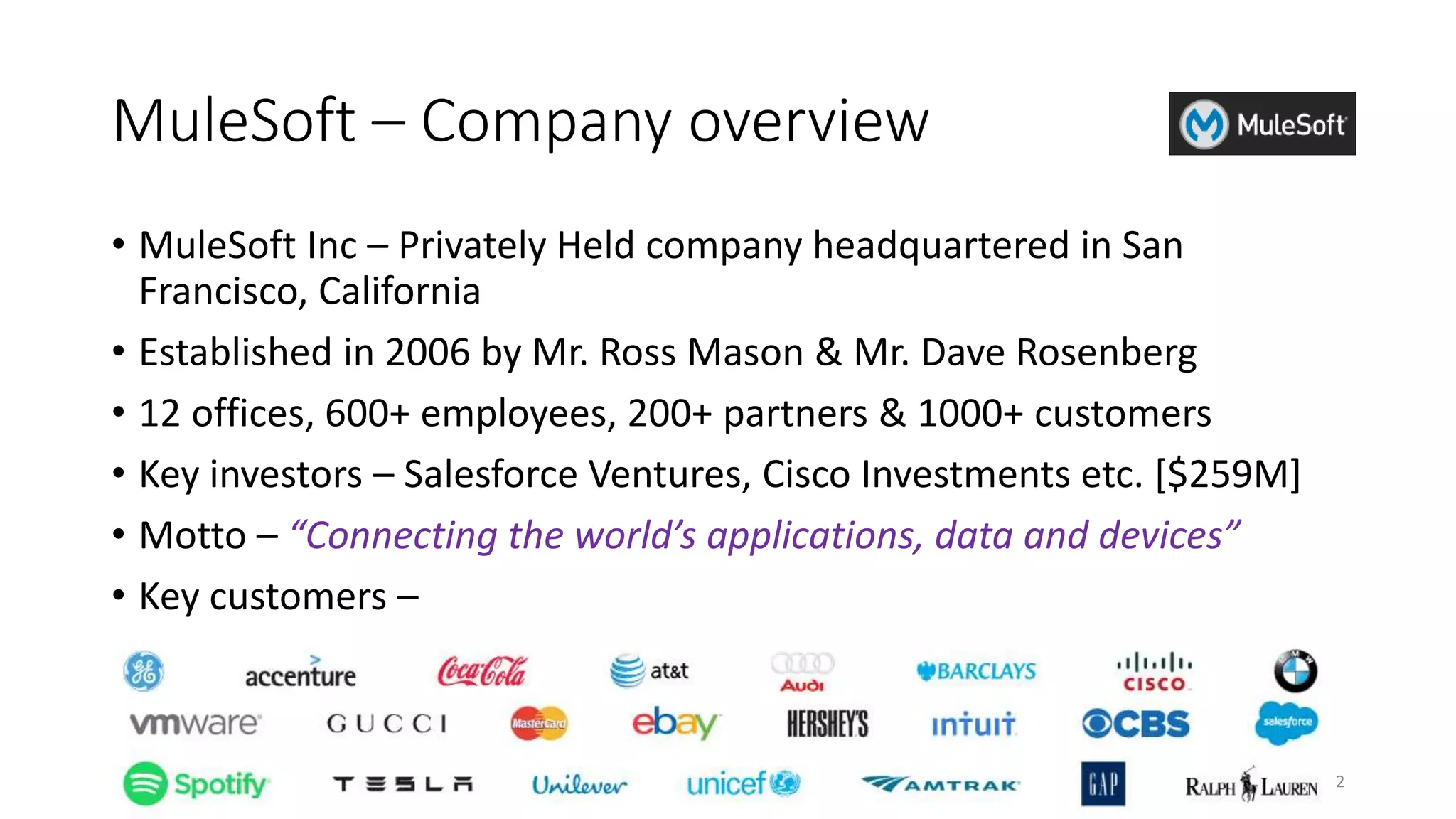 Mulesoft Anypoint Platform Introduction Pptx Cloud Computing Internet
