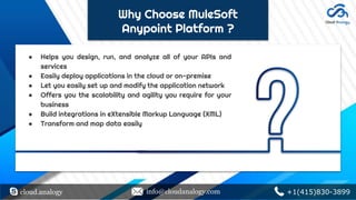 Benefits of integration with the Mulesoft Anypoint Platform | PPTX