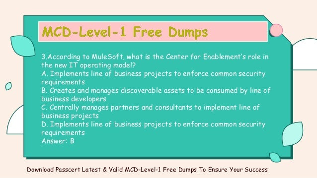 MuleSoft Certified Developer MCD-Level 1 Exam Questions | PDF