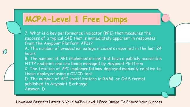 MuleSoft Certified Platform Architect MCPA-Level 1 Exam Questions | PDF