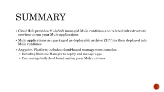 Mule soft cloudhub deployment basics | PPT