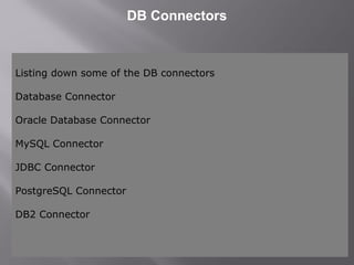 MuleSoft Database Connector | PPT | Databases | Computer Software and Applications