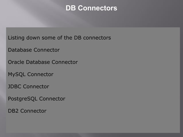 MuleSoft Database Connector | PPT | Databases | Computer Software and Applications