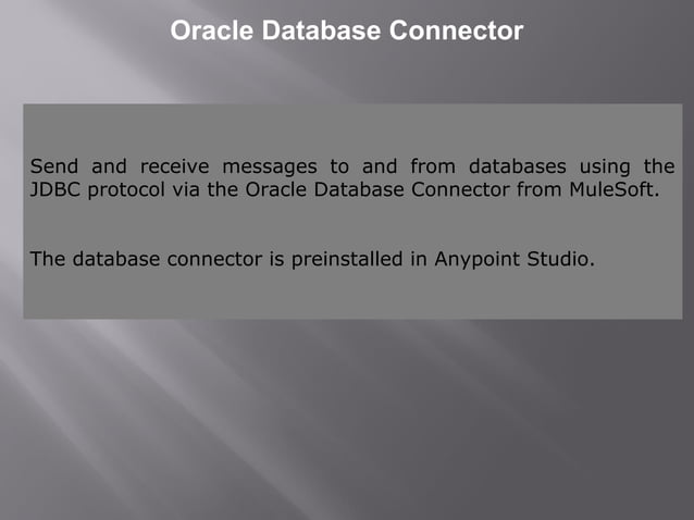 MuleSoft Database Connector | PPT | Databases | Computer Software and Applications