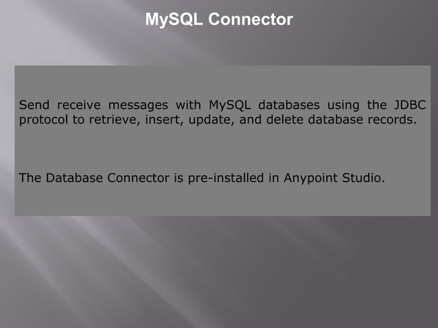 MuleSoft Database Connector | PPT | Databases | Computer Software and Applications