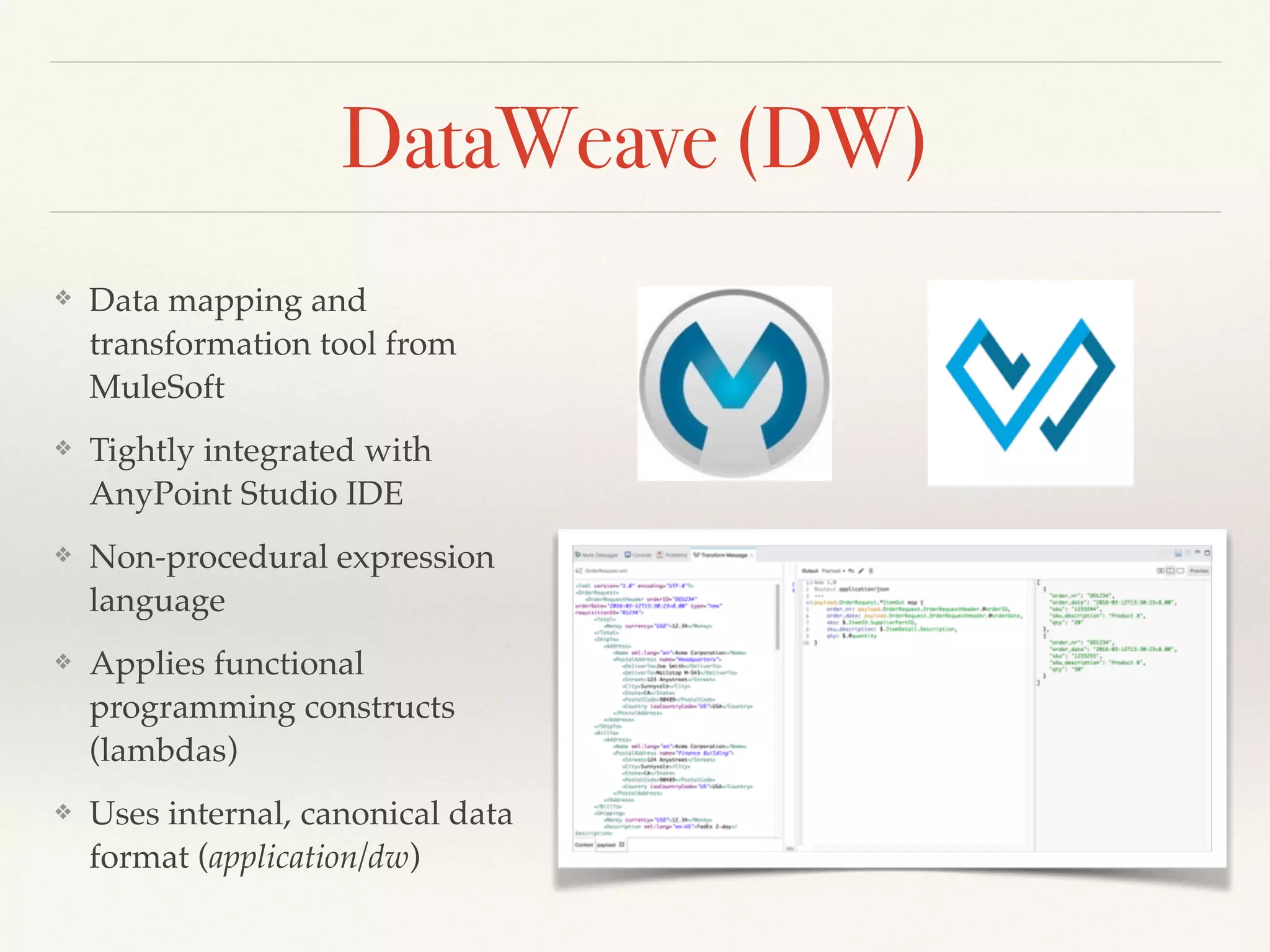 MuleSoft DataWeave data transformation language | PPT