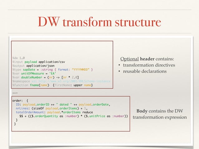 Mulesoft Dataweave Data Transformation Language Ppt