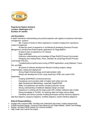 Pega Senior System Architect | DOCX