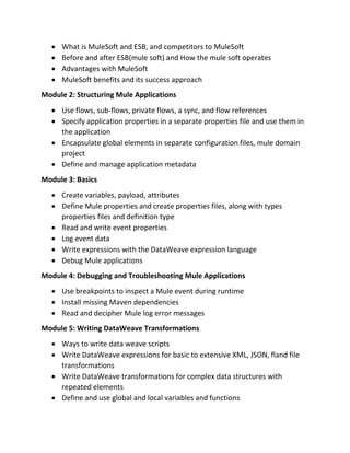 Mulesoft Training | DOCX