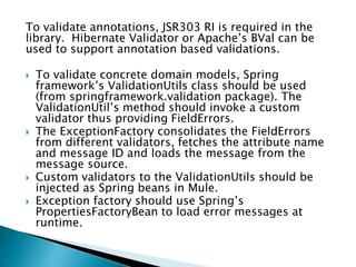 Mule soft esb – data validation best practices | PPT | Free Download