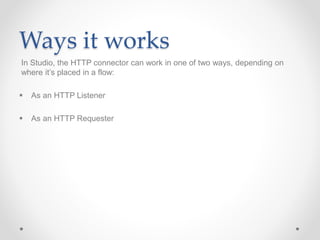 Mulesoft http connector | PPTX