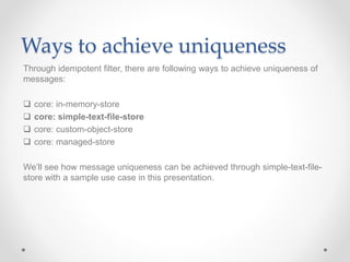 Mulesoft idempotent Message Filter | PPT