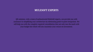 MuleSoft API Management Melbourne Australia | QR Solutions | PPT