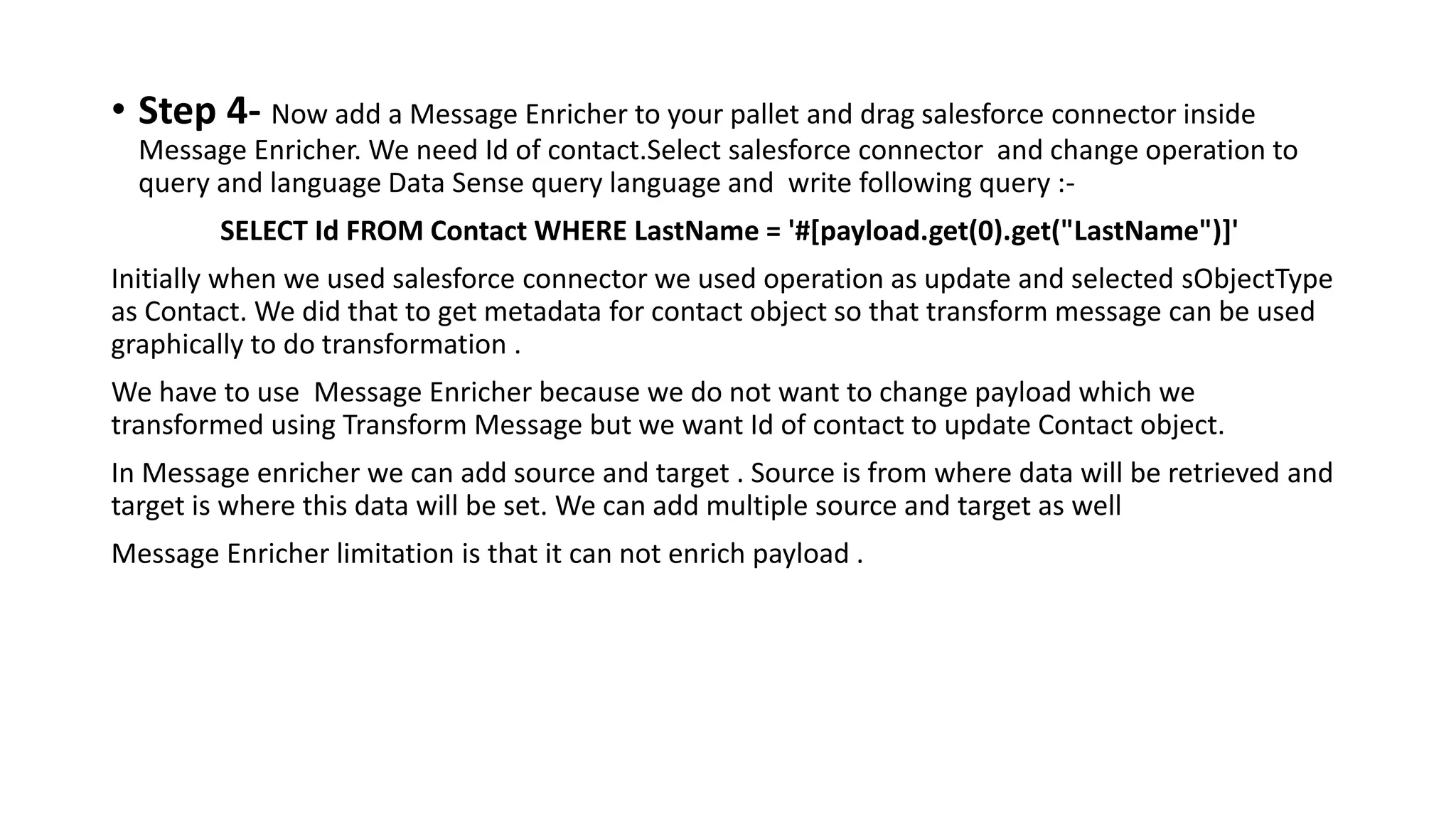 Mulesoft salesforce connector to update Object. | PPT