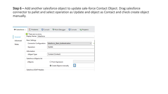Mulesoft salesforce connector to update Object. | PPT