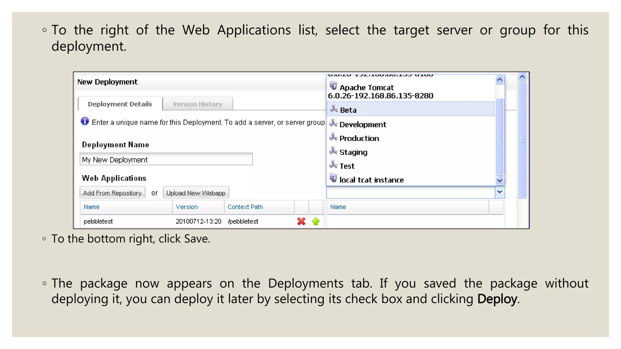 Mule tcat server - deploying applications | PPTX