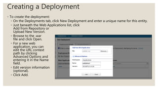 Mule tcat server - deploying applications | PPTX