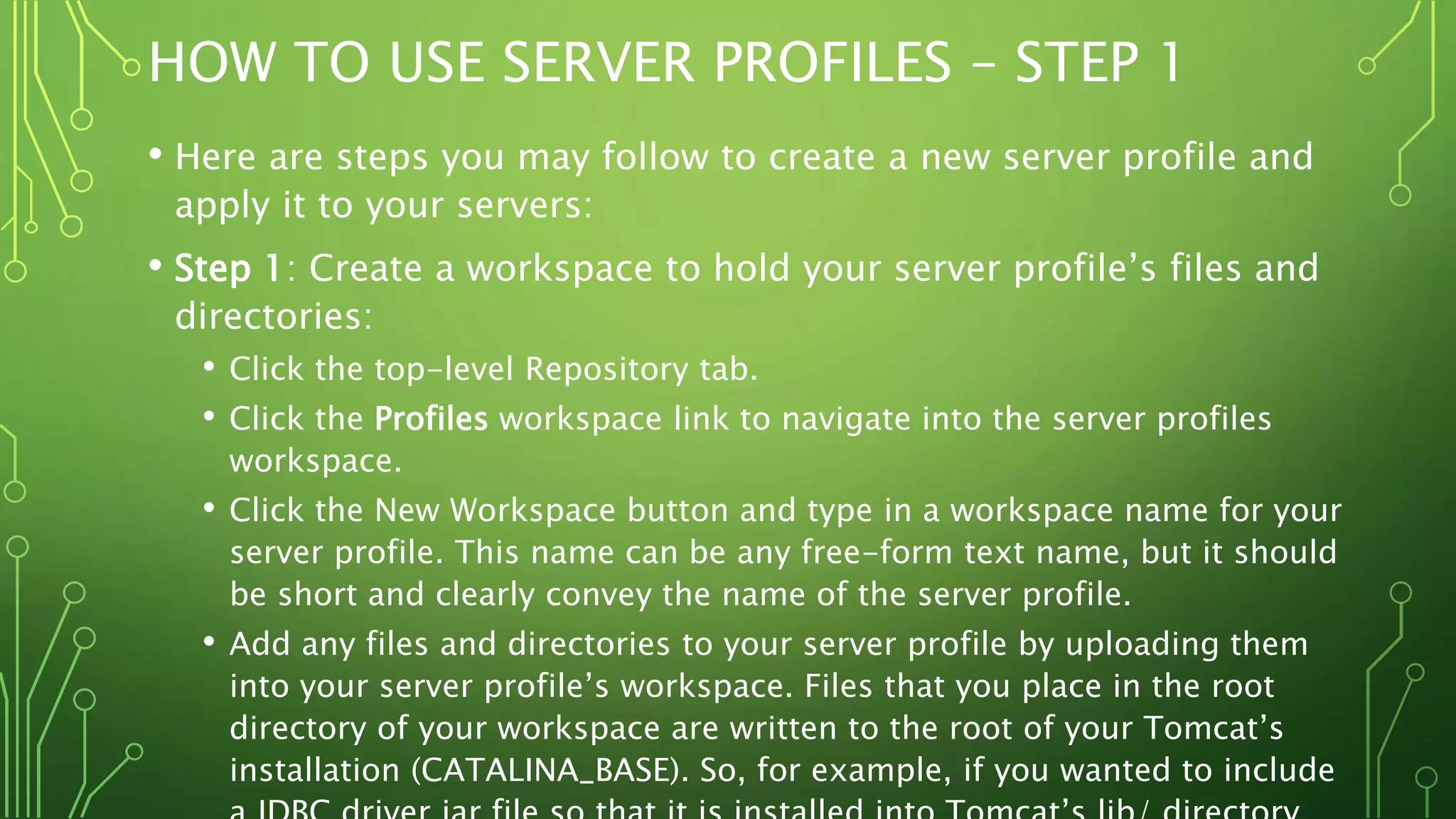Mule tcat server - Server profiles | PPTX | Cloud Computing | Internet
