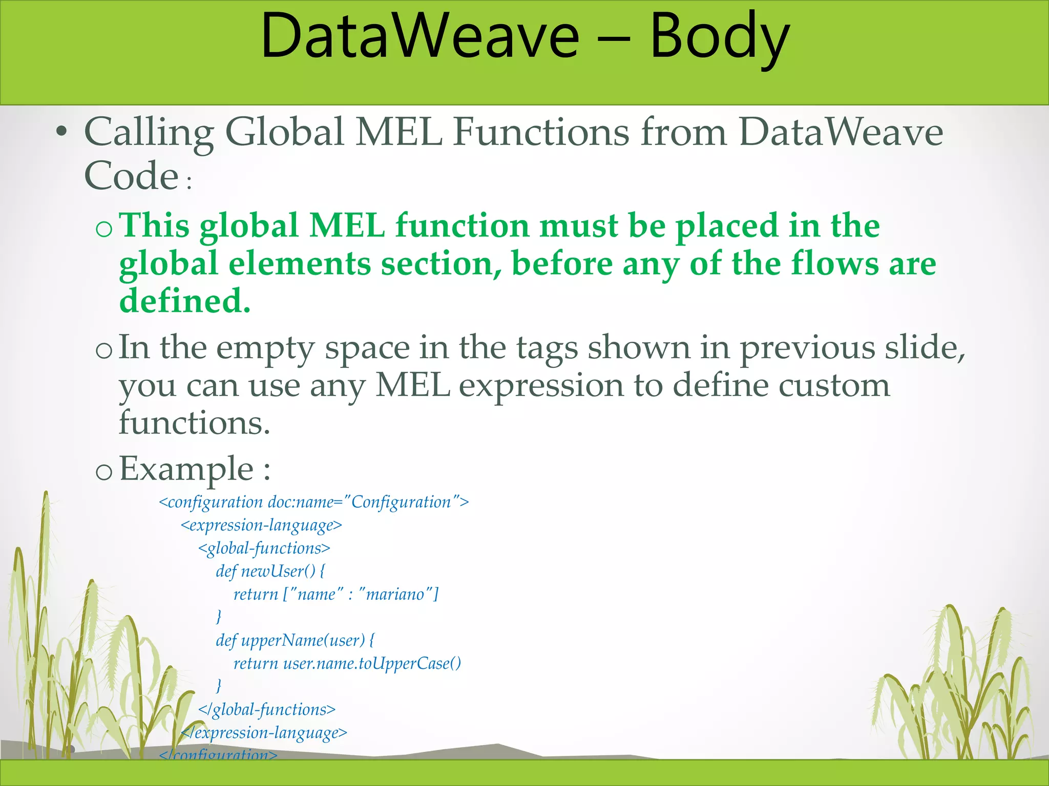 Mule with data weave | PPT