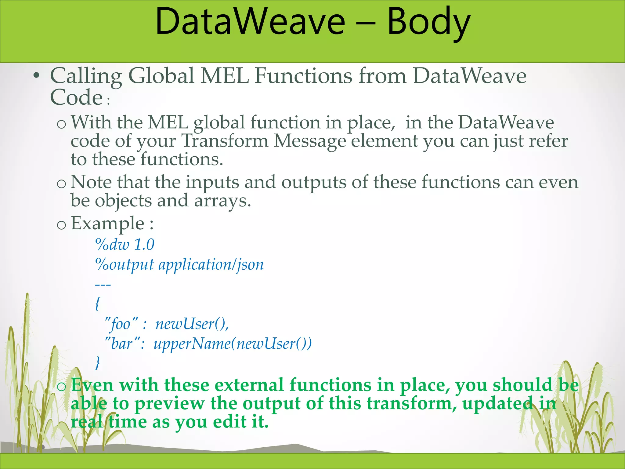 Mule with data weave | PPT