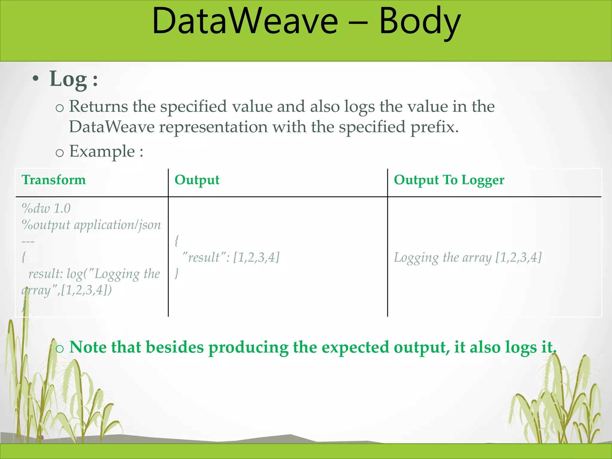 Mule with data weave | PPT
