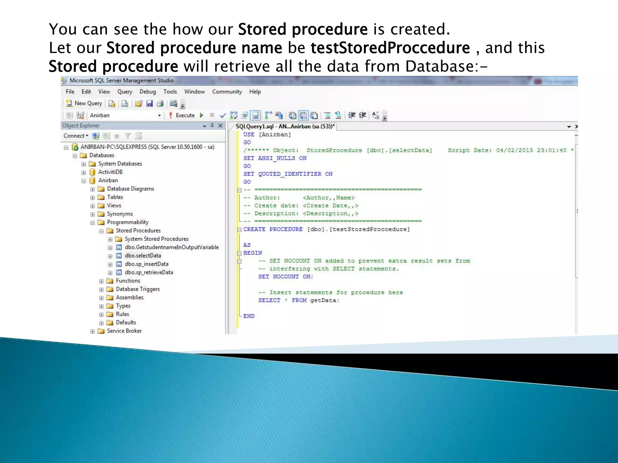 Mule with stored procedure | PPTX