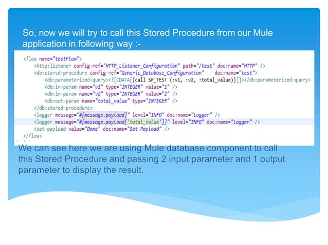 Mule With Stored Procedure Ppt