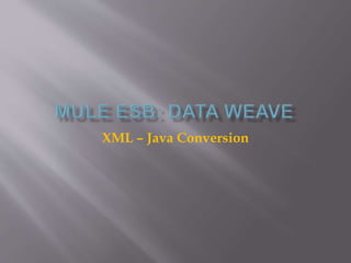 Mule XML java sample | PPT